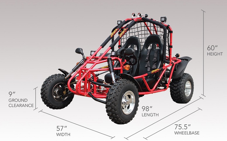 Massimo GKA-200 Go Kart, 4-Strock, Single Cylinder | Affordable ATV